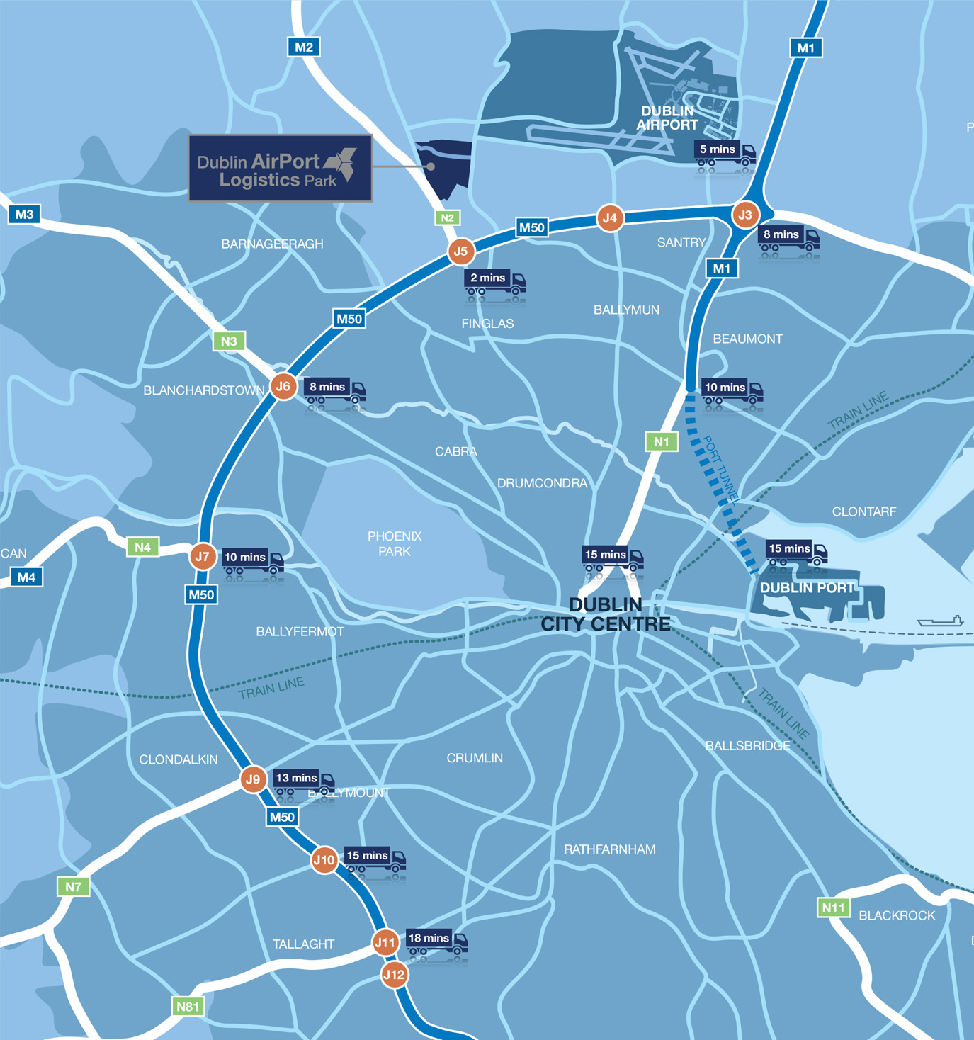 Dublin Airlink Map